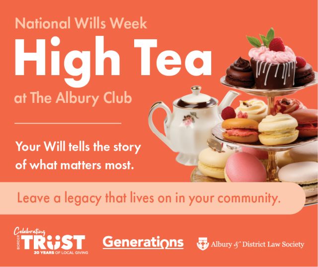 National Wills Week High Tea – Border Trust